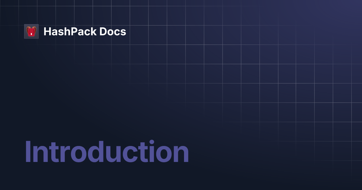 Introduction | HashPack Docs